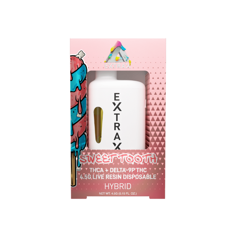 Delta Extrax Adios Sweet Tooth THCA + Delta-9P THC Disposable 4.5G ...